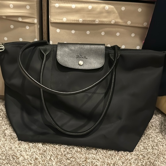Longchamp | Bags | Black Large Longchamp Tote | Poshmark